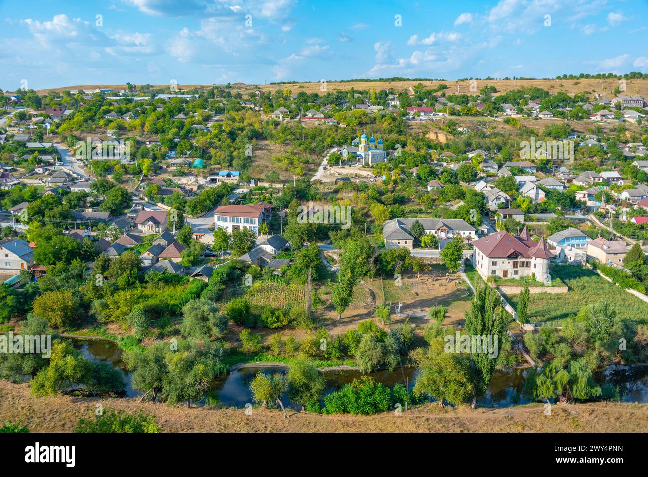 Panorama view of Trebujeni village in Moldova Stock Photo - Alamy