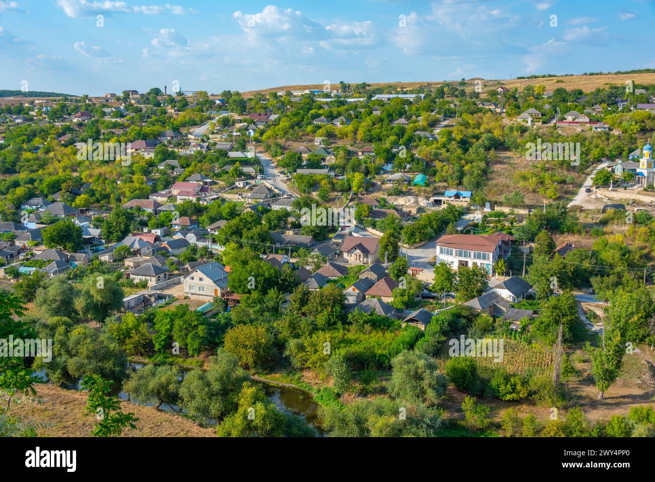 Panorama view of Trebujeni village in Moldova Stock Photo - Alamy