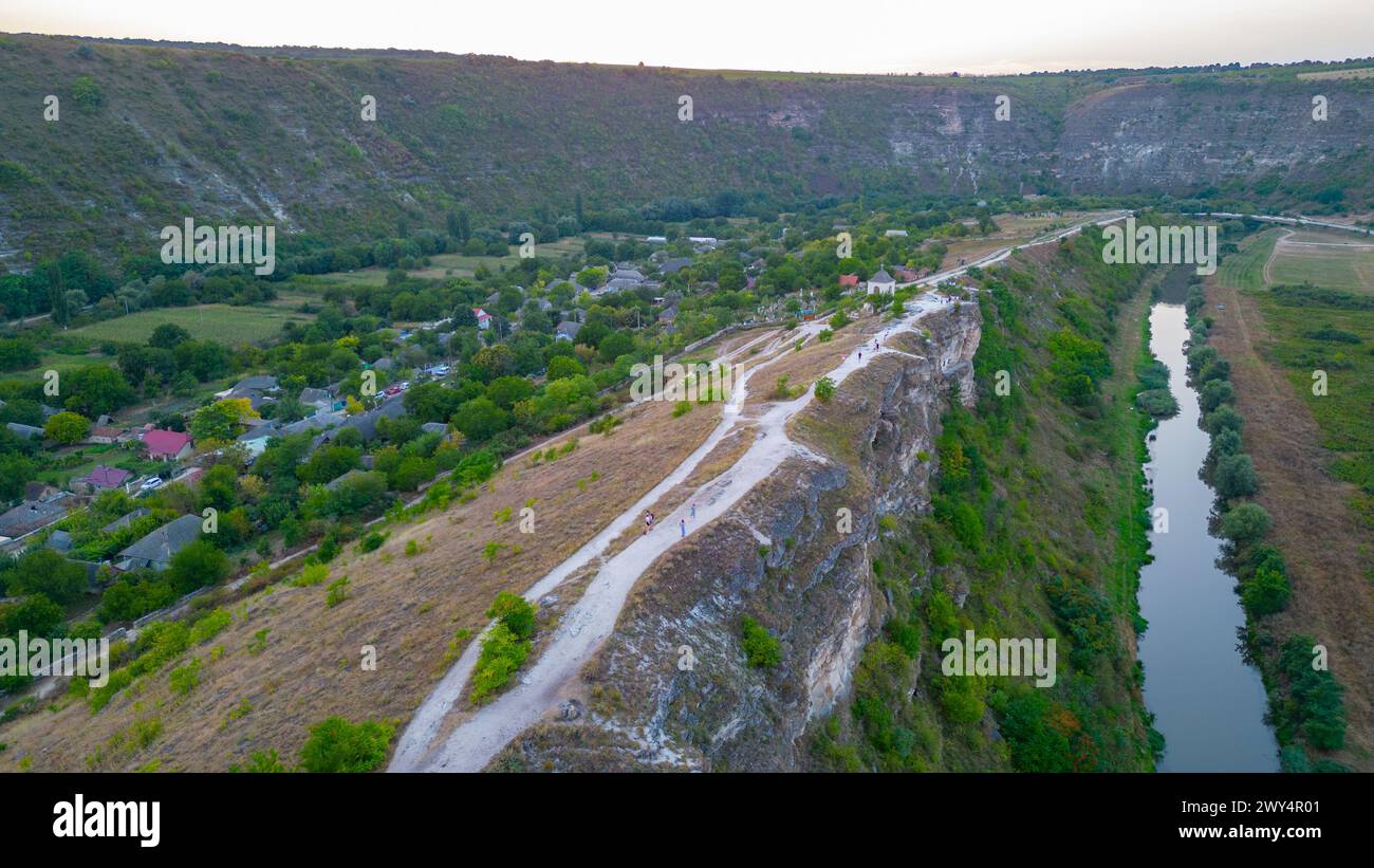 Sunset view of Butuceni village in Moldova Stock Photo - Alamy