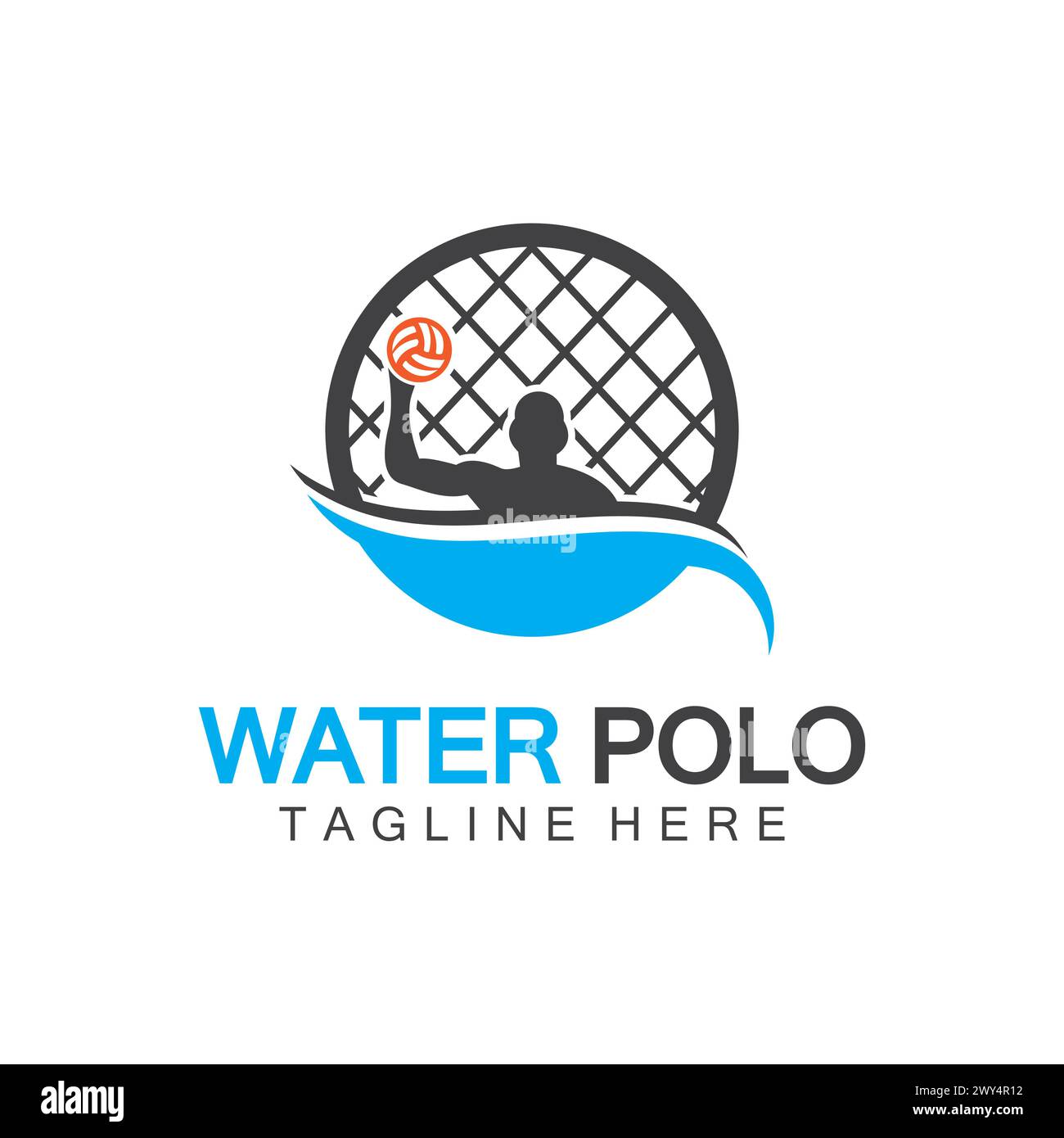 Water polo logo vector icon design. logo sport water polo Stock Vector ...