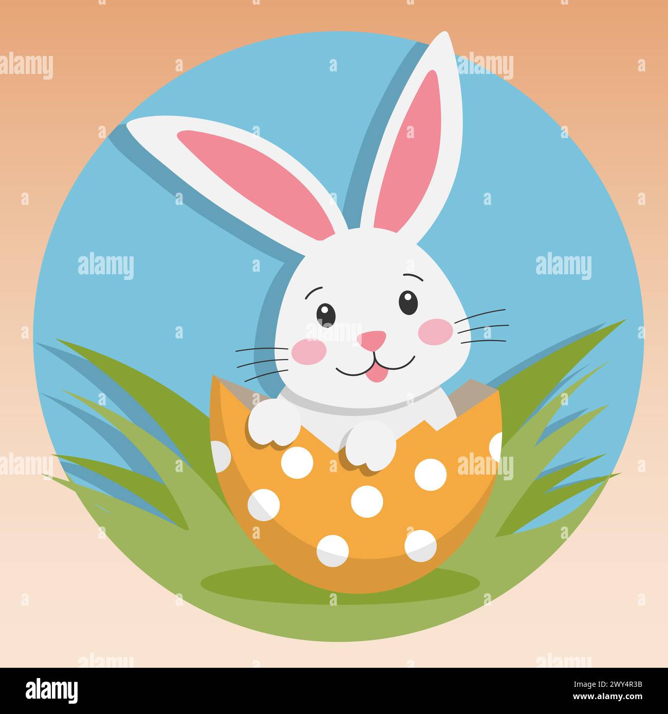 Easter egg in white Stock Vector Images - Alamy