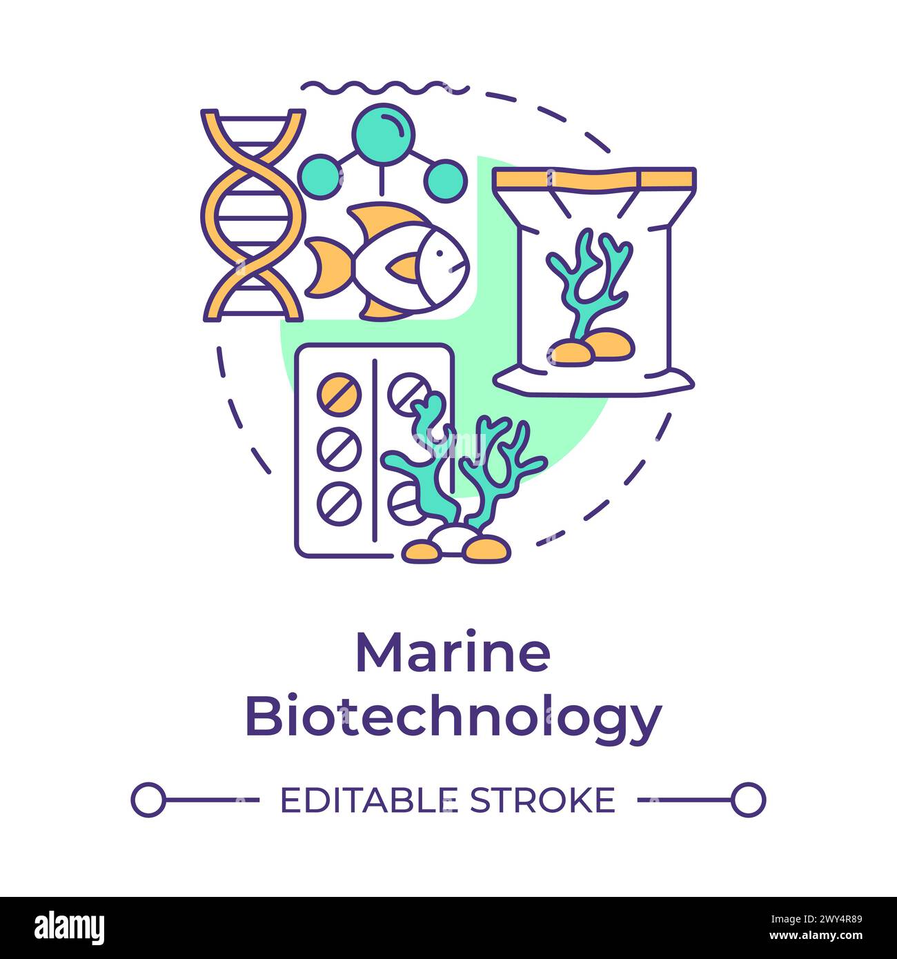 Marine biotechnology multi color concept icon Stock Vector Image & Art ... Marine biotechnology multi color concept icon Stock Vector Image & Art ...