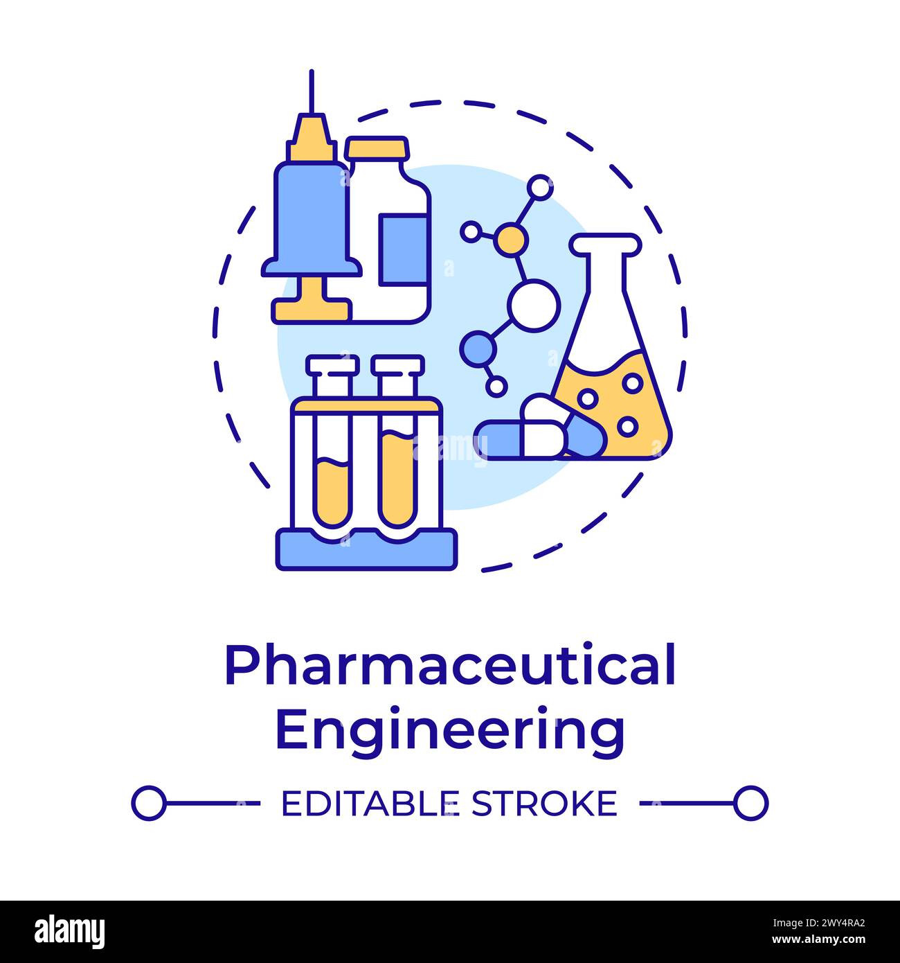 Pharmaceutical engineering multi color concept icon Stock Vector Image ... Pharmaceutical engineering multi color concept icon Stock Vector Image ...