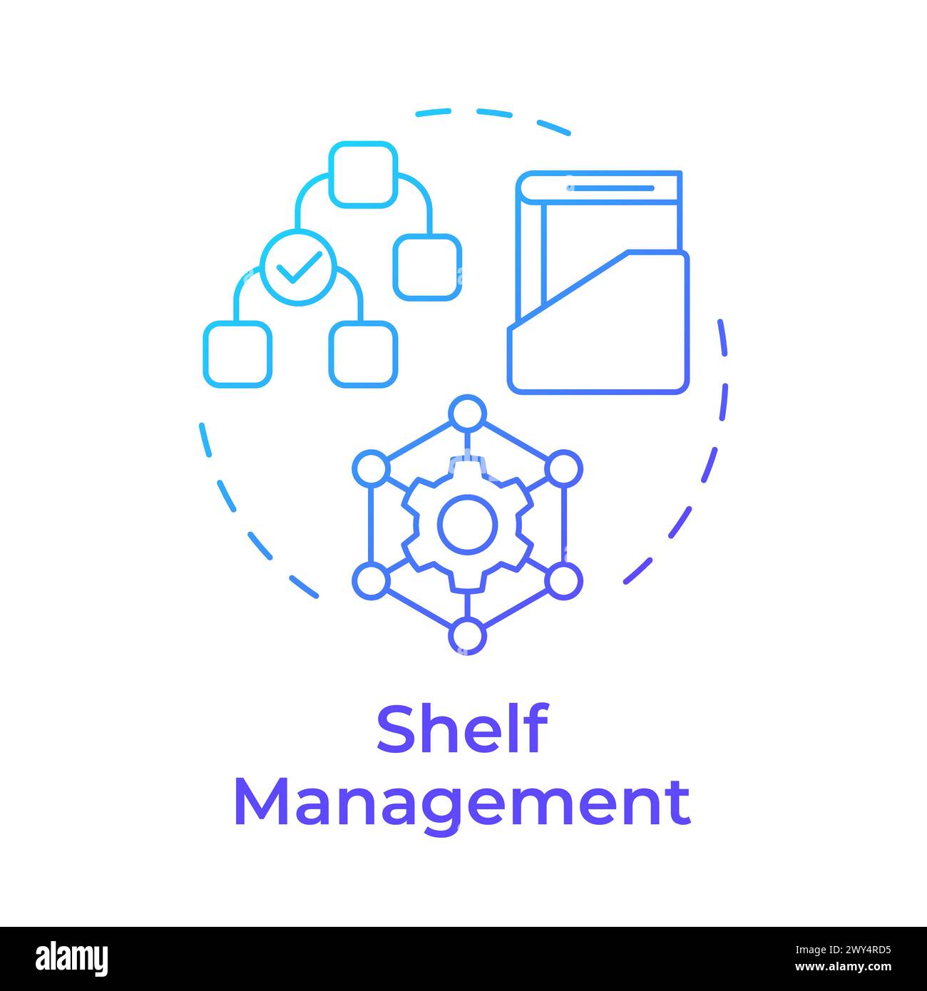 Blue round shelf design Stock Vector Images - Alamy