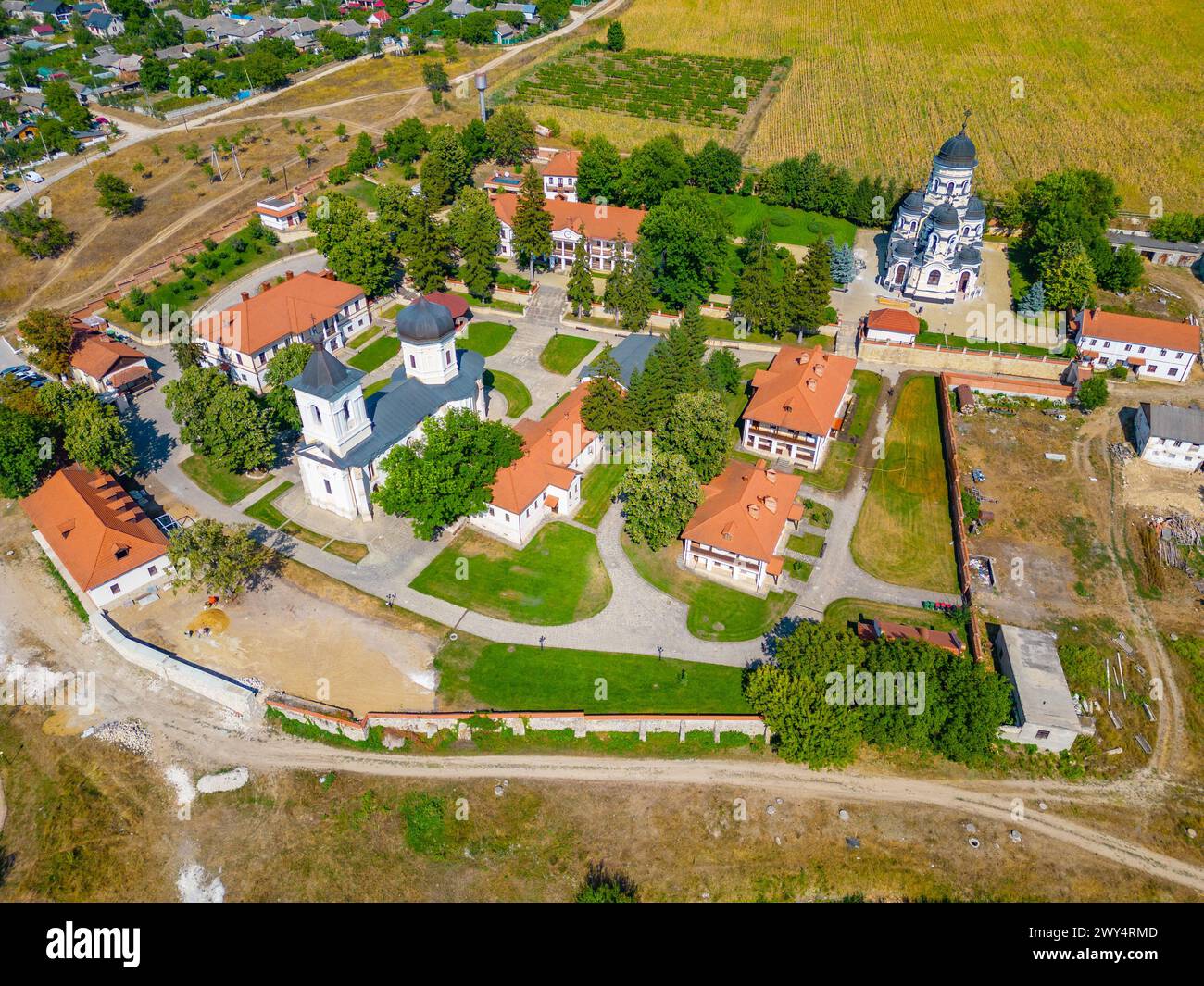 Panorama view of Capriana monastery in Moldova Stock Photo - Alamy