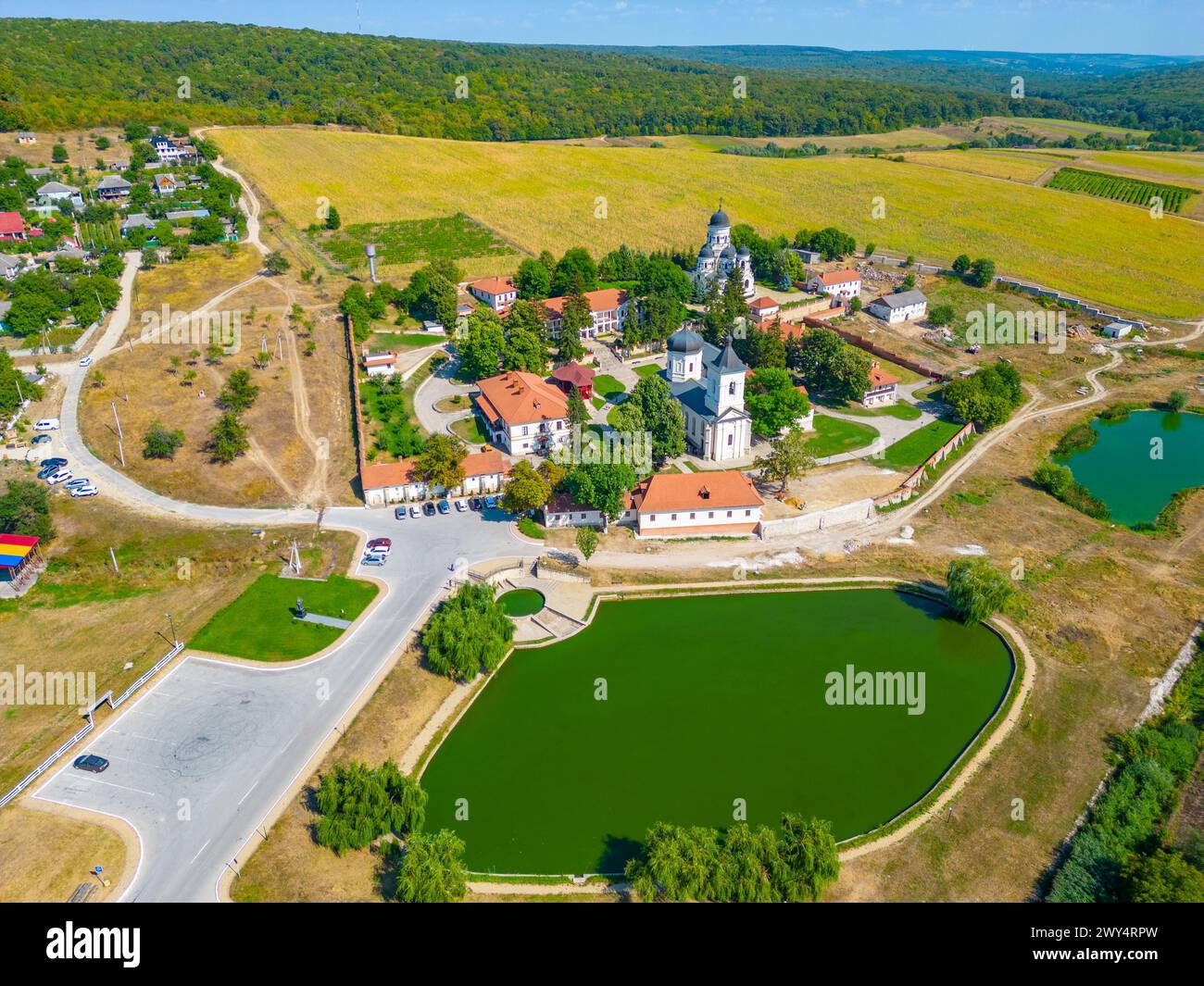 Panorama view of Capriana monastery in Moldova Stock Photo - Alamy