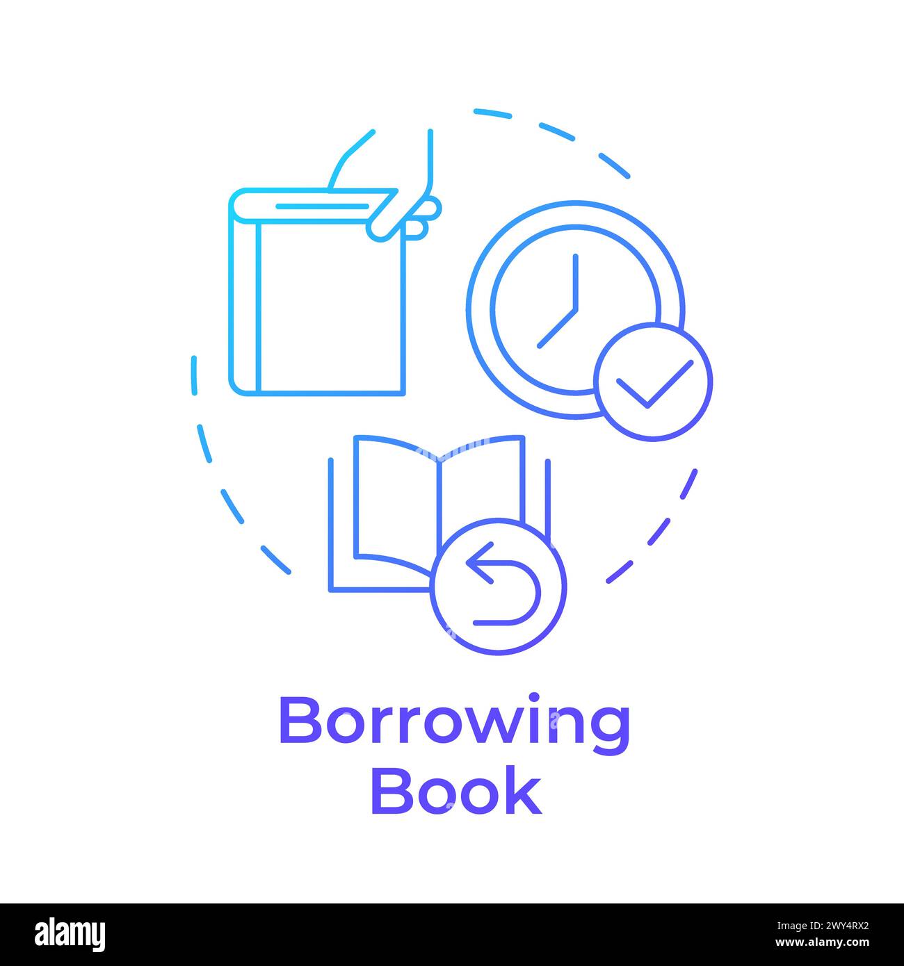 Borrowing book library Stock Vector Images - Alamy