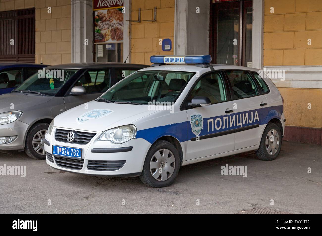 Belgrade, Serbia - May 25 2019: Police car parked at the Belgrade Main ...