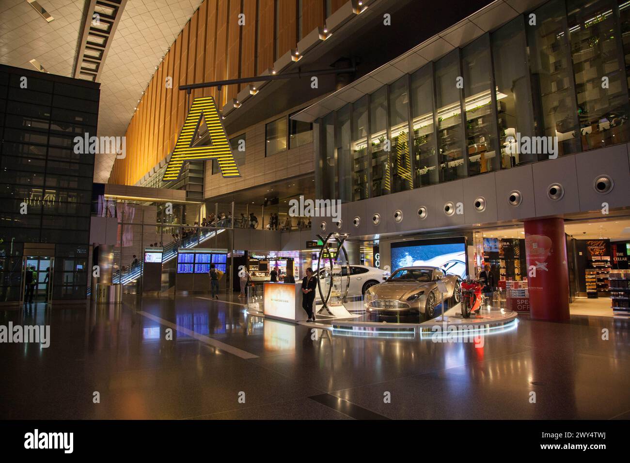 Hamad International Airport Terminal with all gates and Travellers ...
