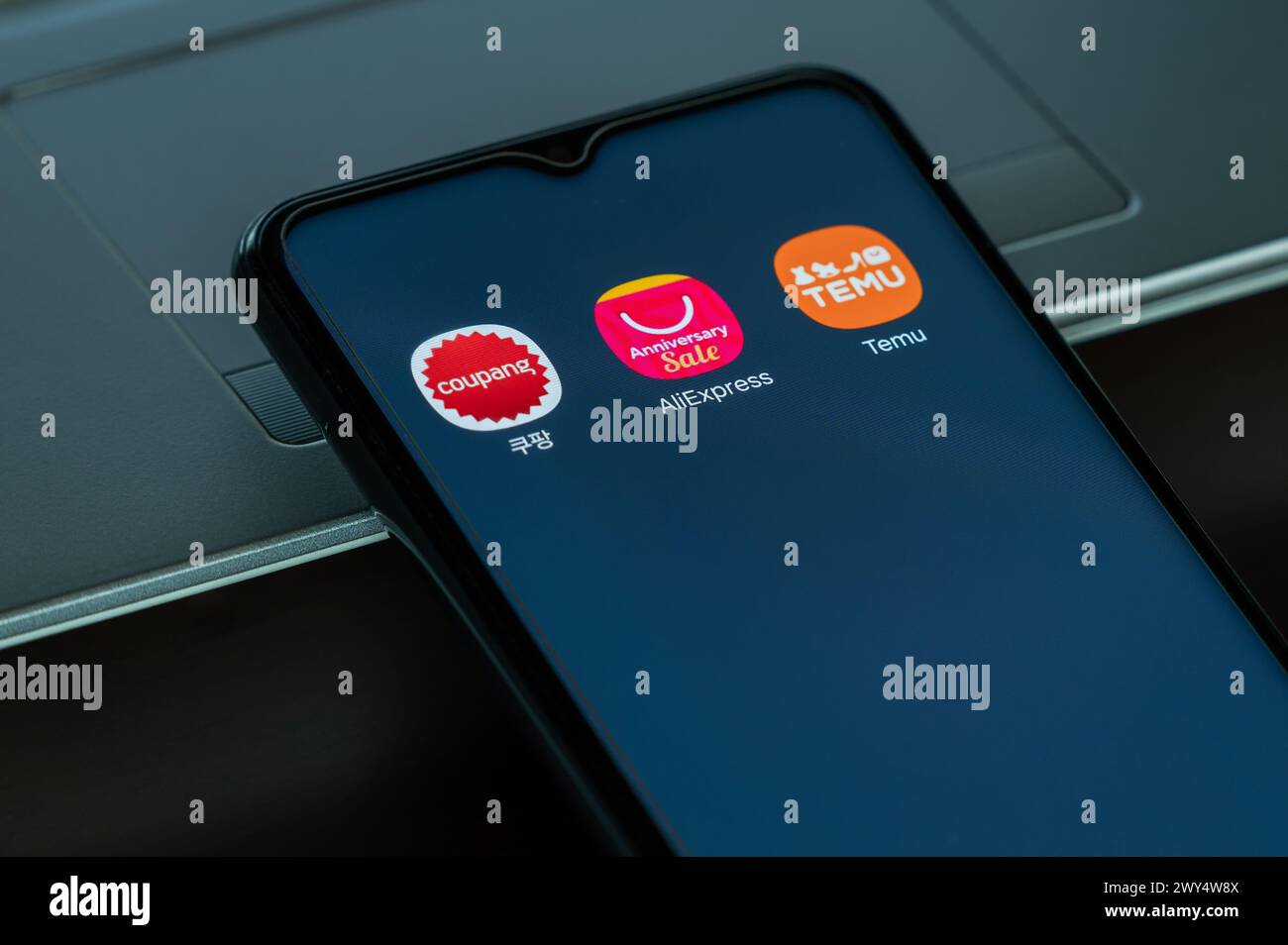 Seoul, South Korea - April 4, 2024 : Coupang, AliExpress, and Temu ...