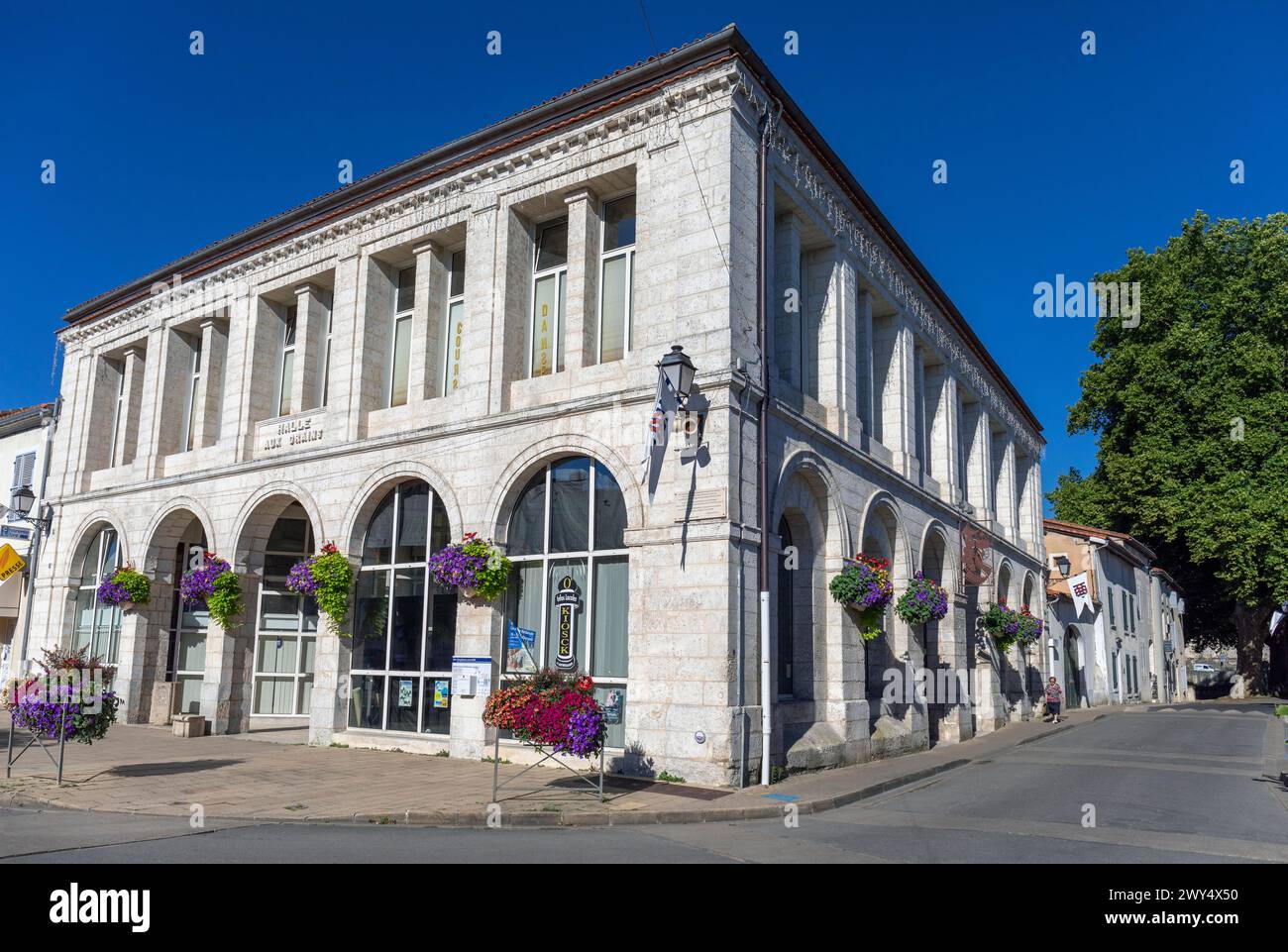 France, Nouvelle-Aquitaine Region, La Rochefoucauld, The Halle aux ...