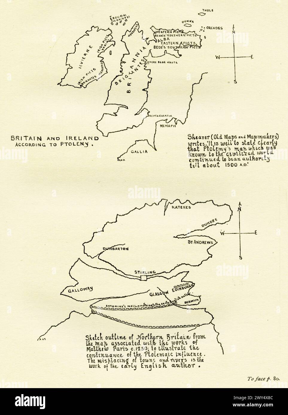 Roman map scotland ptolemy hi-res stock photography and images - Alamy