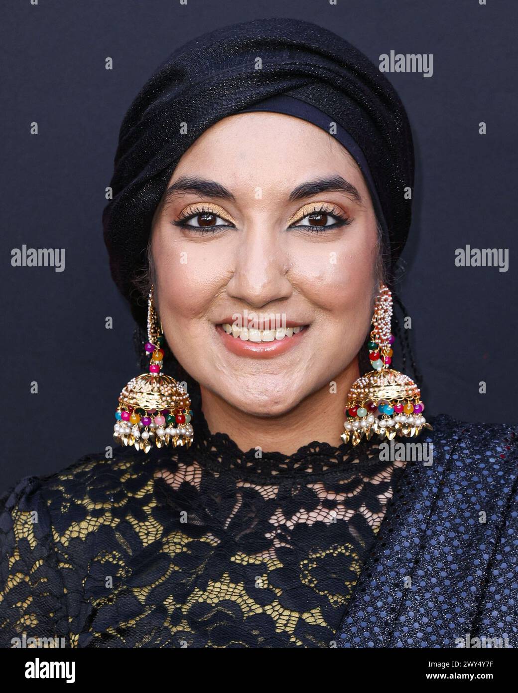 HOLLYWOOD, LOS ANGELES, CALIFORNIA, USA - APRIL 03: Sabeen Faheem ...