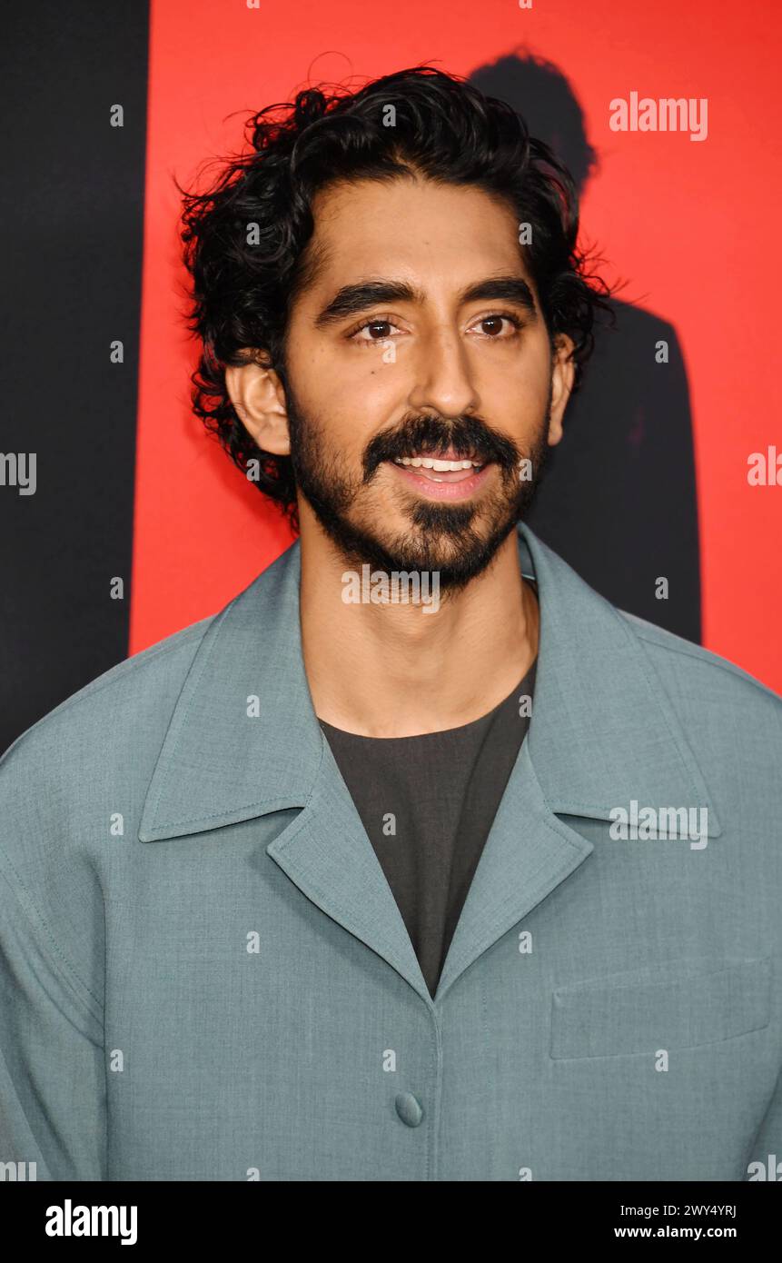 HOLLYWOOD, CALIFORNIA - APRIL 03: Dev Patel attends the Los Angeles ...