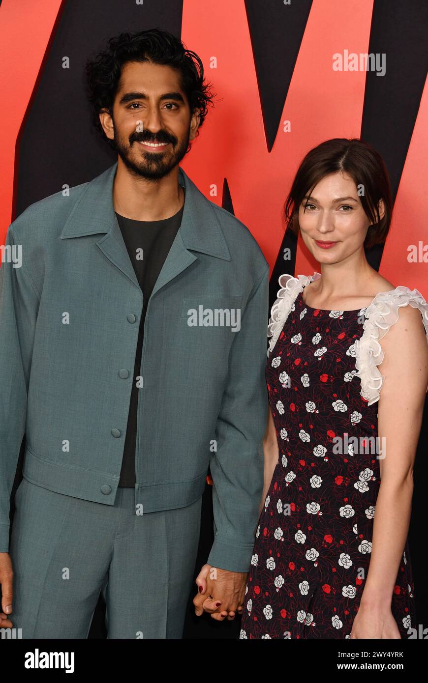HOLLYWOOD, CALIFORNIA - APRIL 03: (L-R) Dev Patel and Tilda Cobham ...
