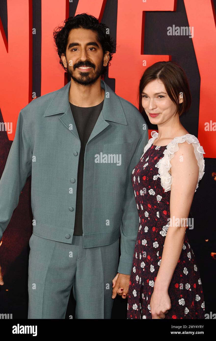 HOLLYWOOD, CALIFORNIA - APRIL 03: (L-R) Dev Patel and Tilda Cobham ...