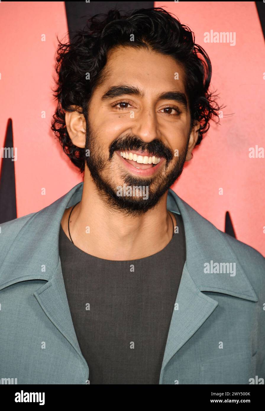 HOLLYWOOD, CALIFORNIA - APRIL 03: Dev Patel attends the Los Angeles ...