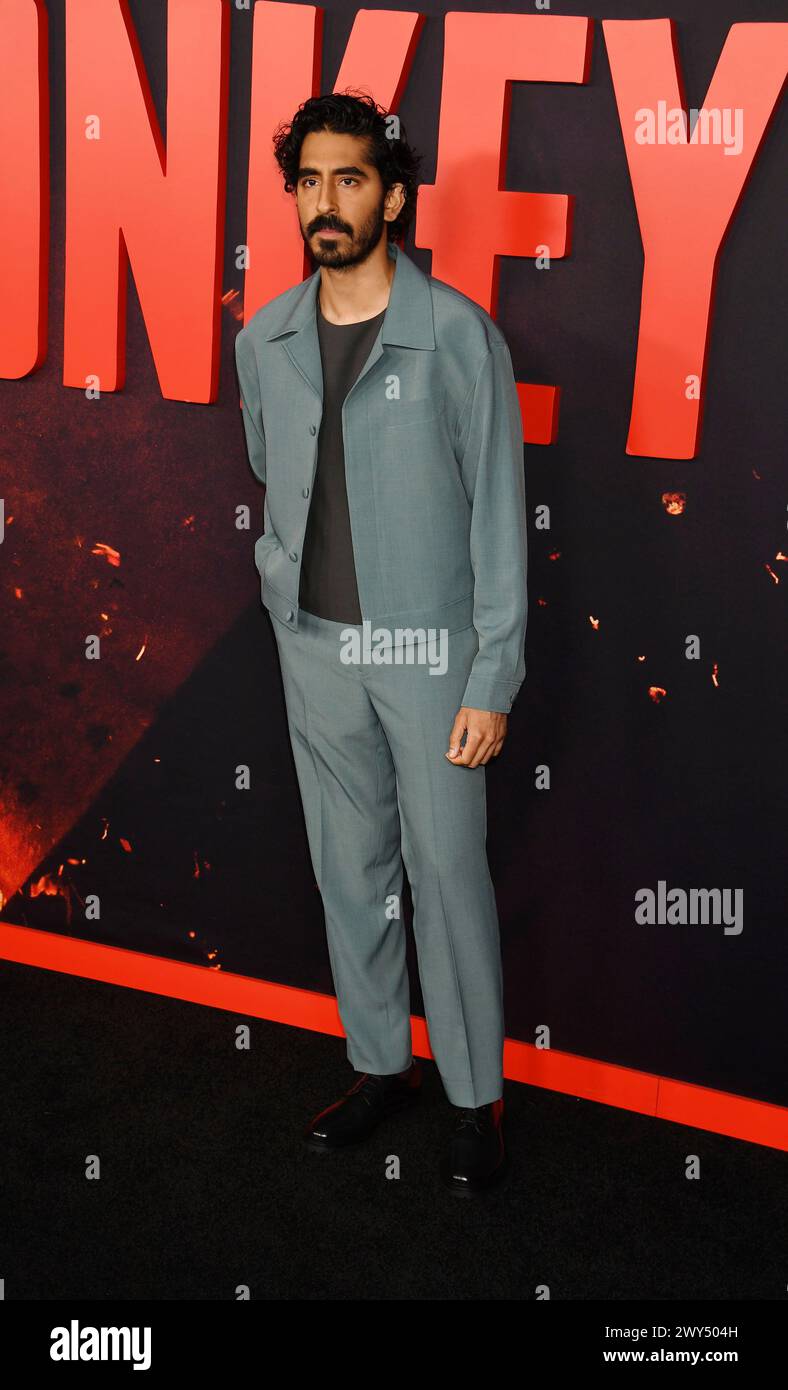 HOLLYWOOD, CALIFORNIA - APRIL 03: Dev Patel attends the Los Angeles ...
