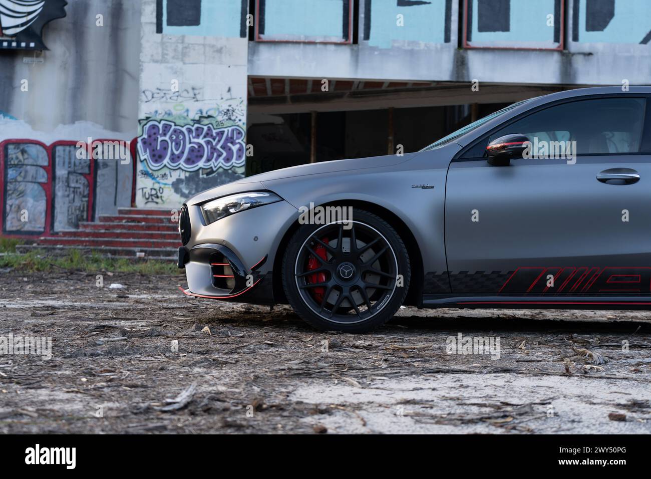 Mercedes-AMG A45s. The sports car from the AMG division of Mercedes ...