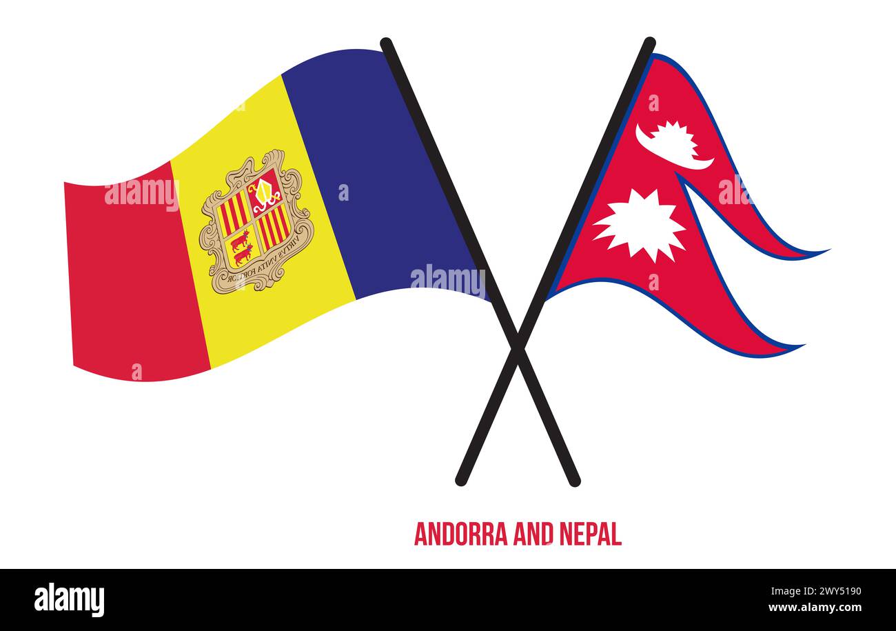 Nepal andorra flag hi-res stock photography and images - Alamy