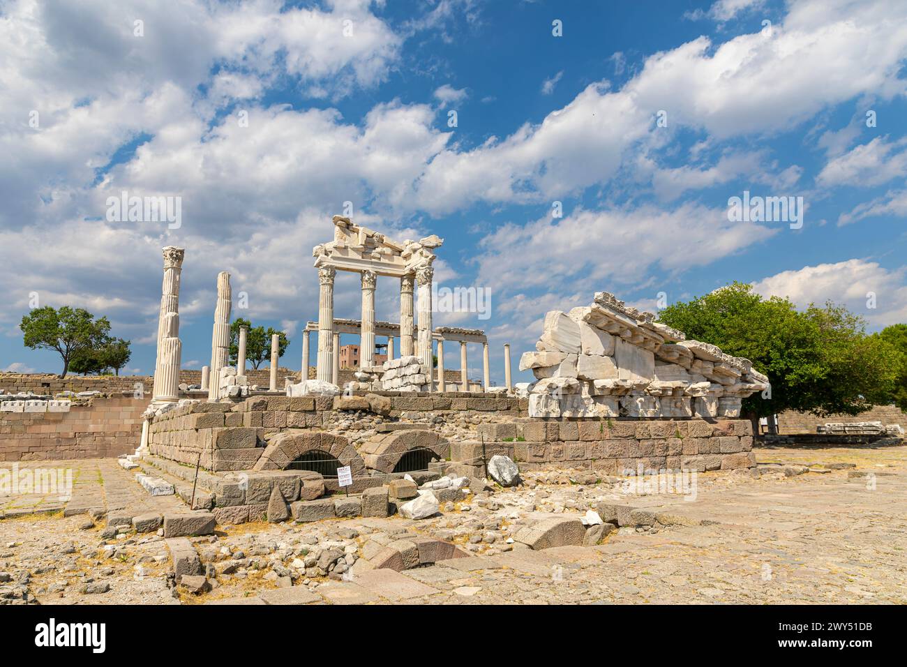 The Temple of Trajan in Pergamon Ancient City Stock Photo - Alamy