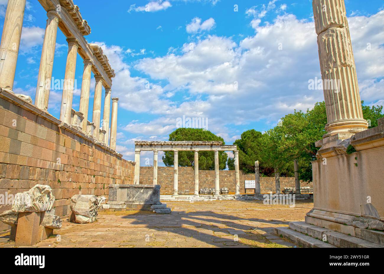 The Temple of Trajan in Pergamon Ancient City Stock Photo - Alamy