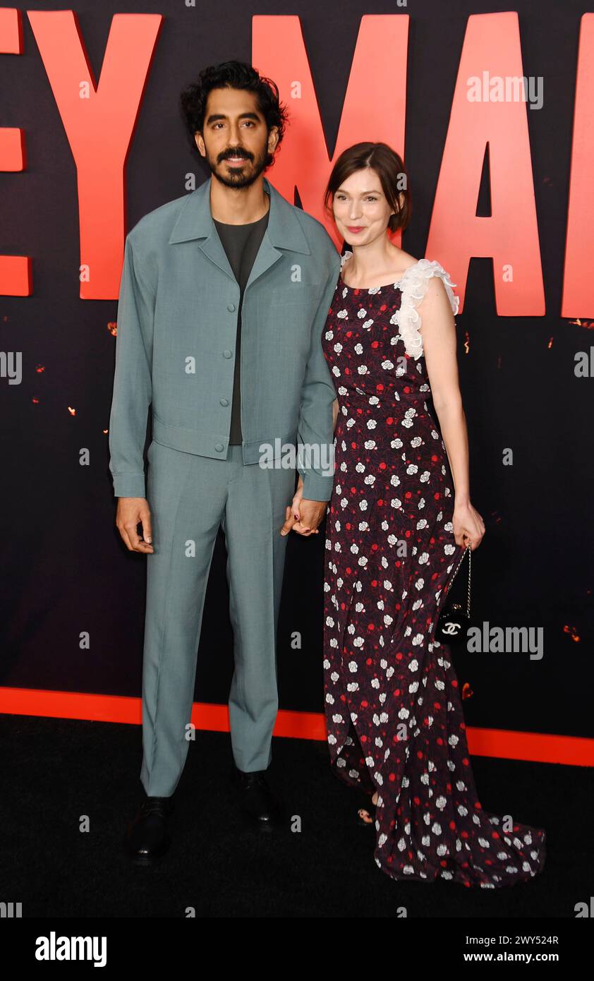 Hollywood, California, USA. 03rd Apr, 2024. (L-R) Dev Patel and Tilda ...