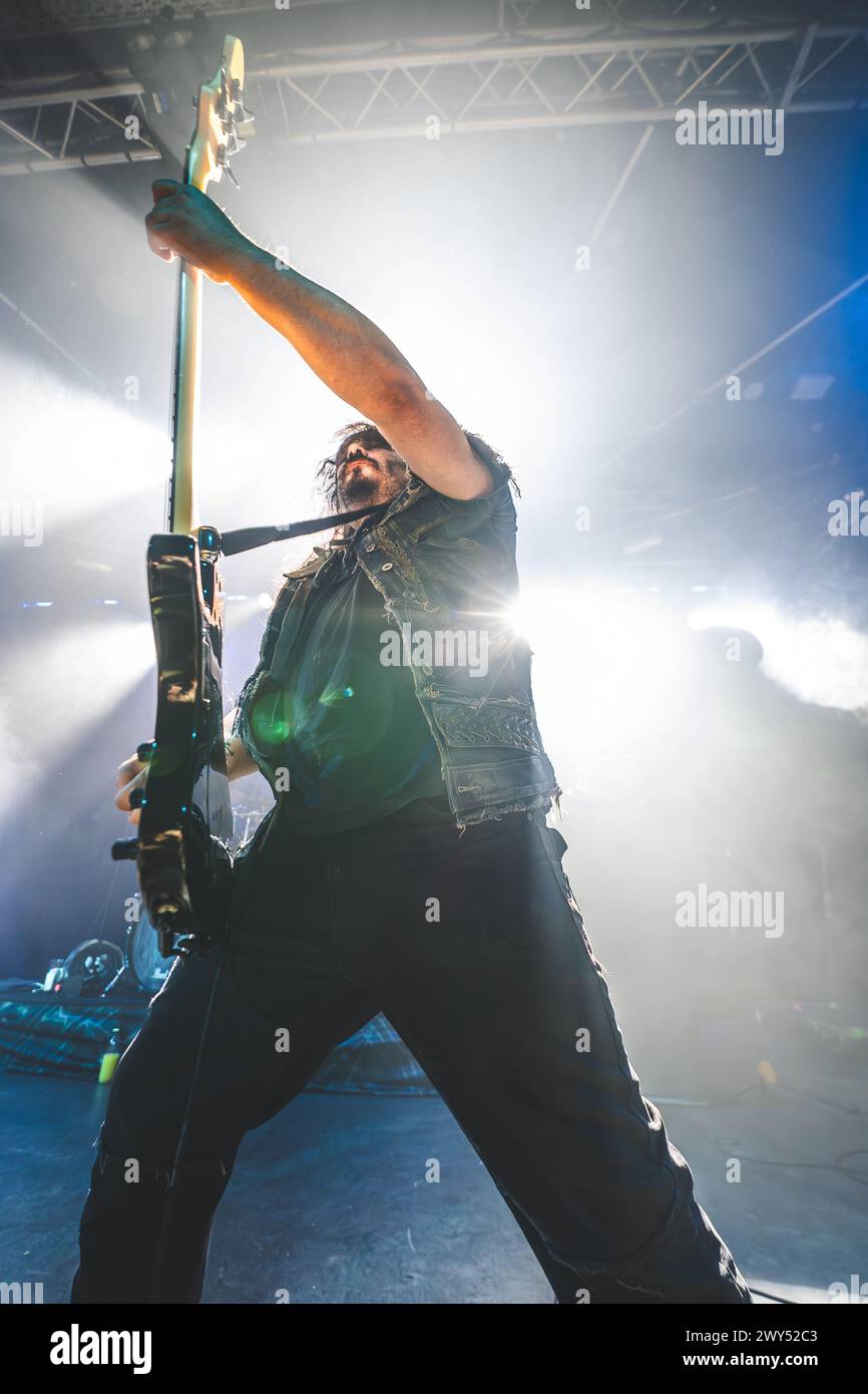 Aarhus, Denmark. 02nd, April 2024. The Finnish folk metal band ...