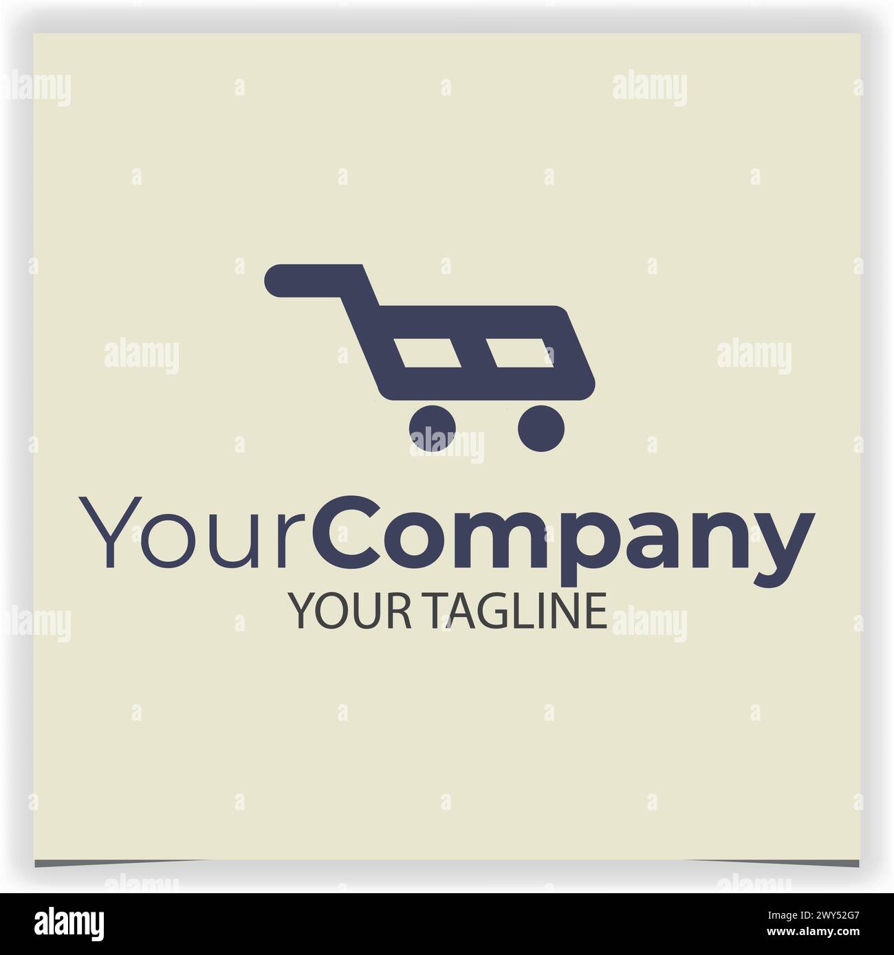 Vector abstract shopping cart logo design template Stock Vector Image ...