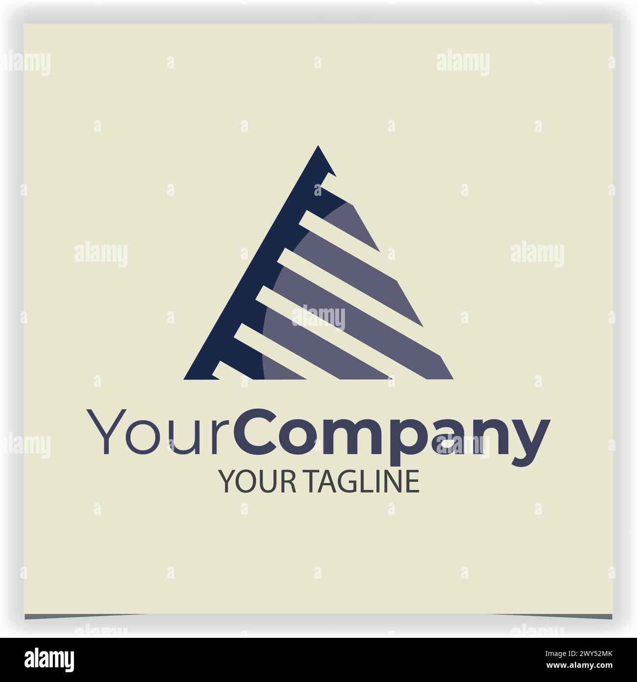 Vector abstract triangular logo design template Stock Vector Image ...