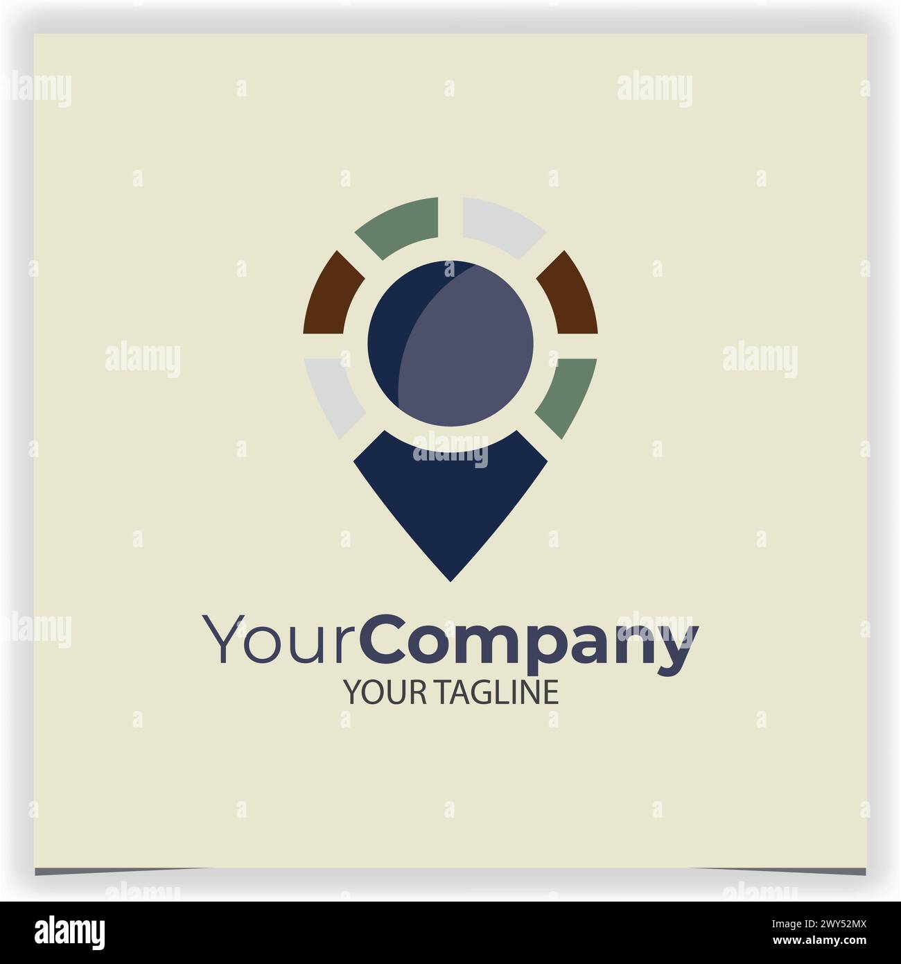 Vector pointer vintage logo design template Stock Vector Image & Art ...