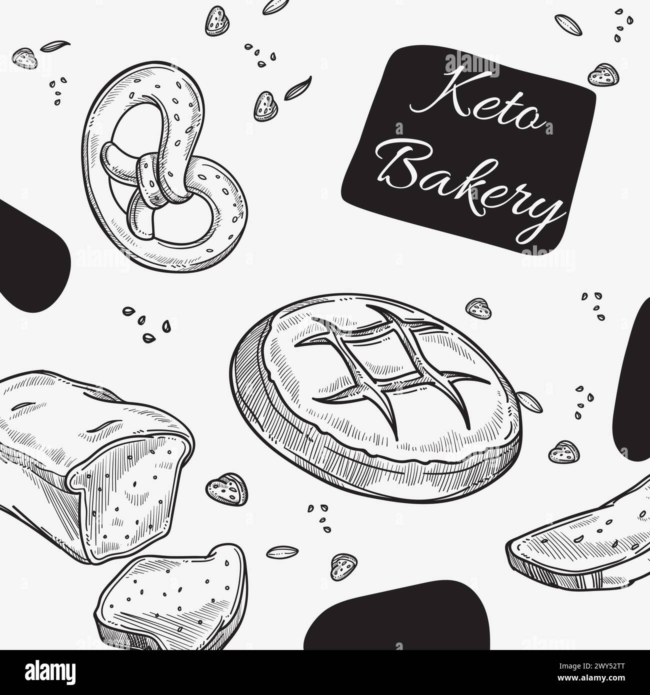 Slice fresh bakery Stock Vector Images - Alamy