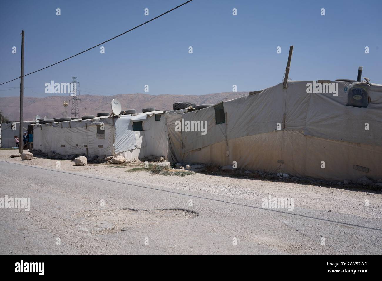 Refugee camps in the Bekaa valley in Lebanon near the Syrian border ...
