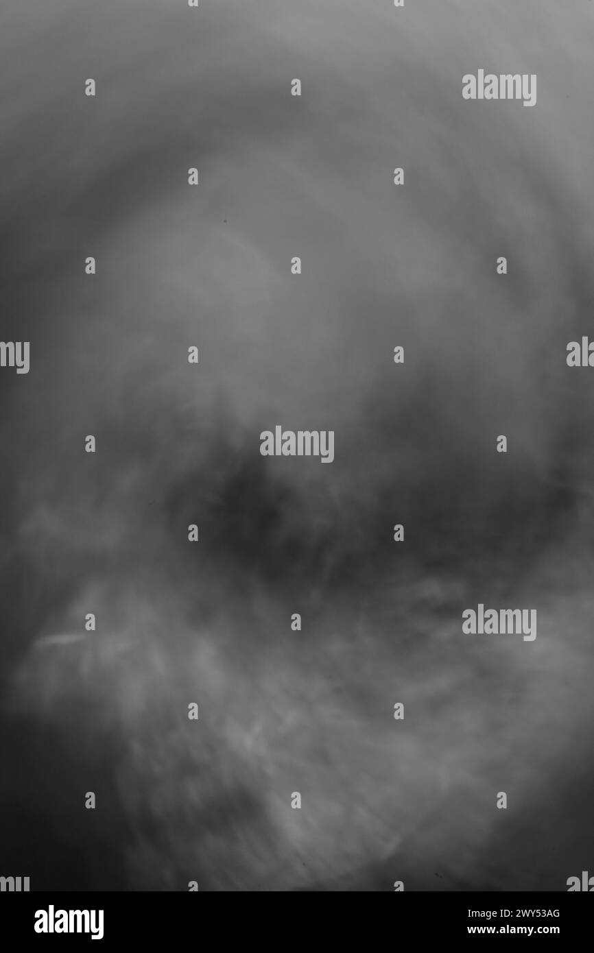 Intentional camera movement (ICM) image of a dream like black and white ...