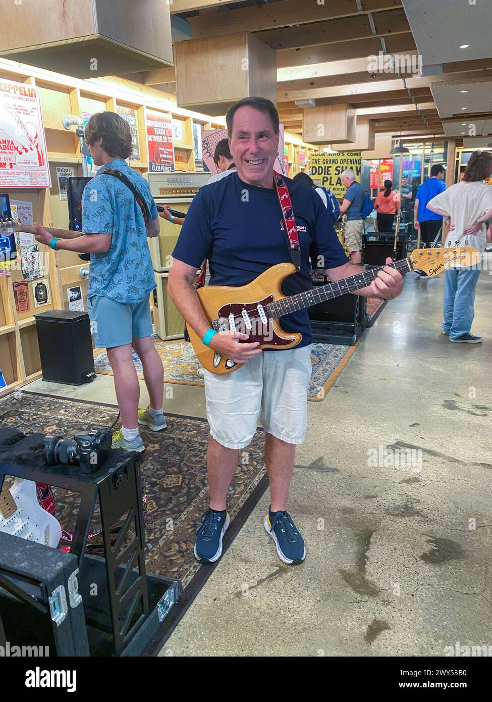 Cleveland, Ohio, USA - 4 August 2024: People Holding Guitars and ...