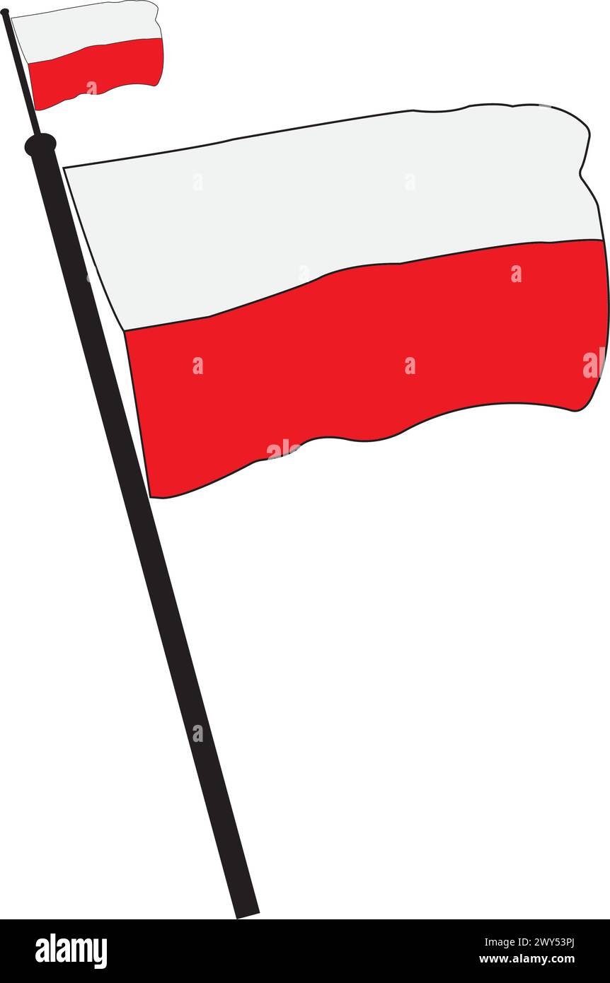 Poland flag icon vector illustration simple design Stock Vector Image ...