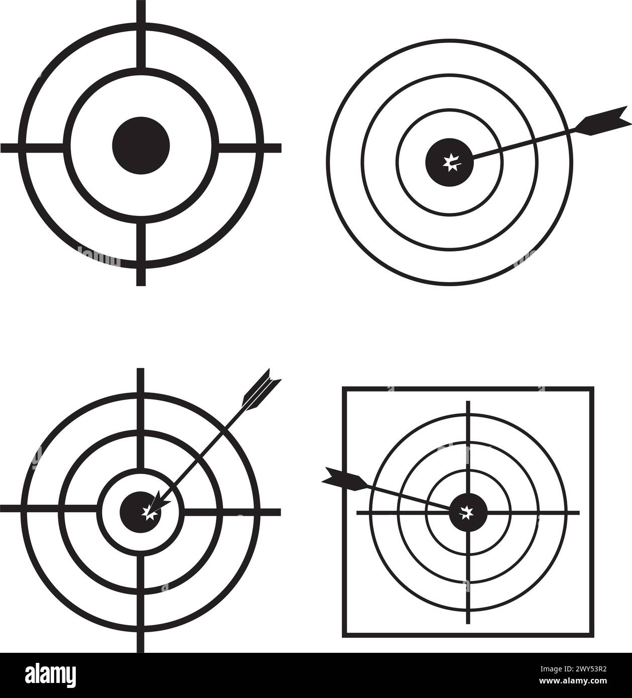 Archery target board Black and White Stock Photos & Images - Alamy
