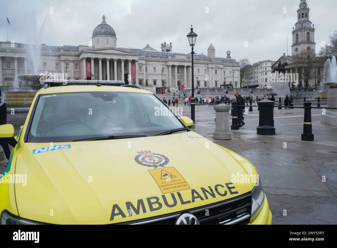 NHS London ambulance service paramedic vehicle attending to incident in ...