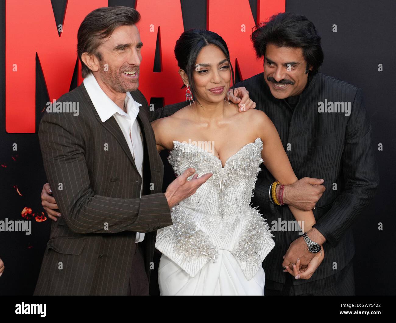 (L-R) Sharlto Copley, Sobhita Dhulipala, Sikandar Kher at the Universal ...