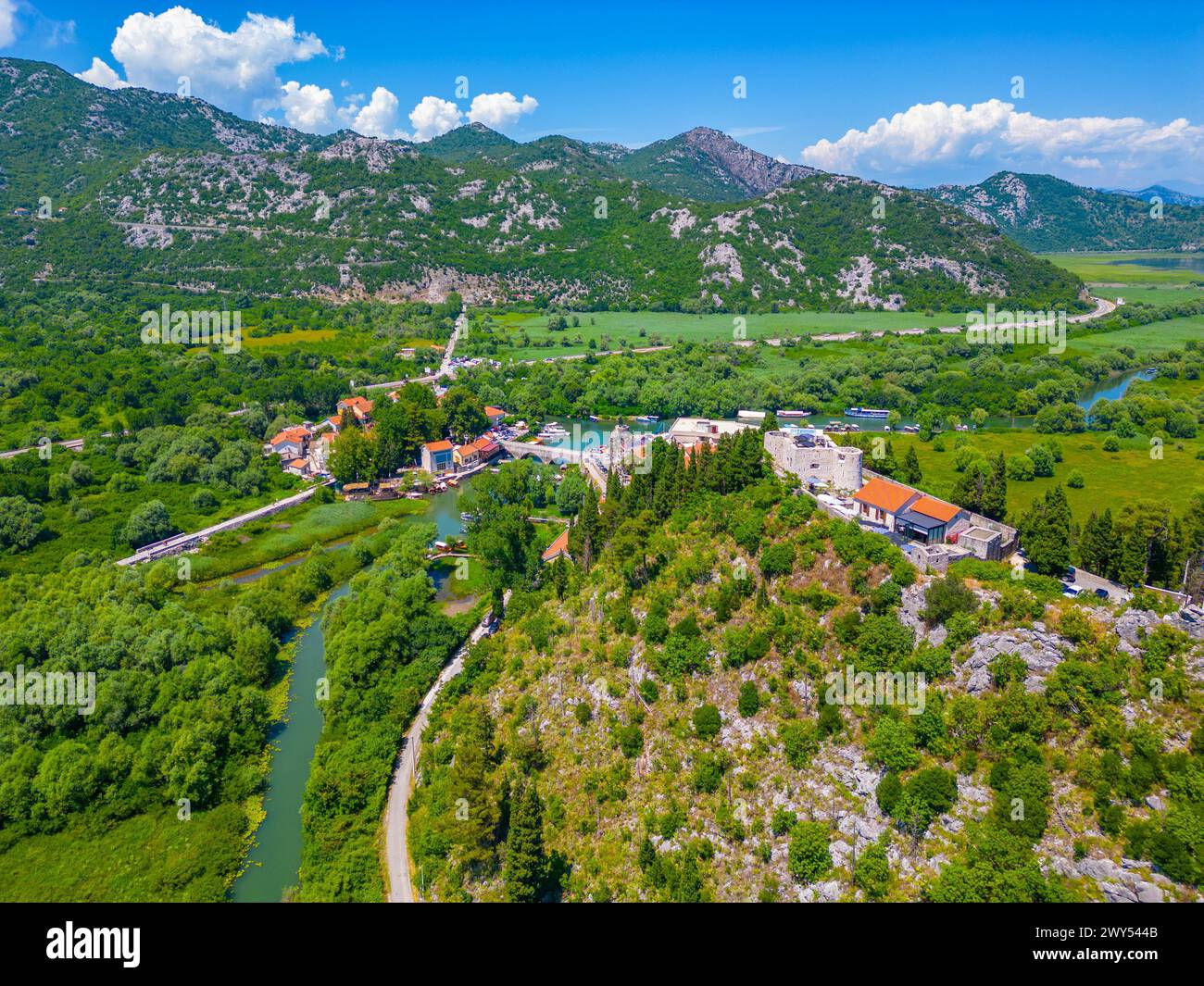 Aerial view of Virpazar village in Montenegro Stock Photo - Alamy