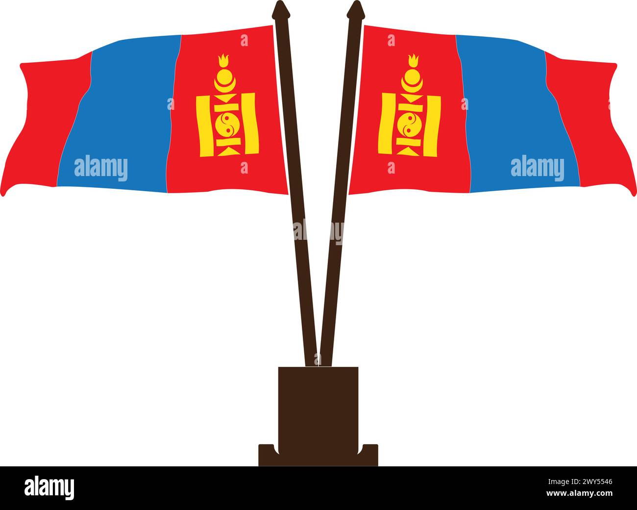 Mongolia flag icon vector illustration symbol design Stock Vector Image ...