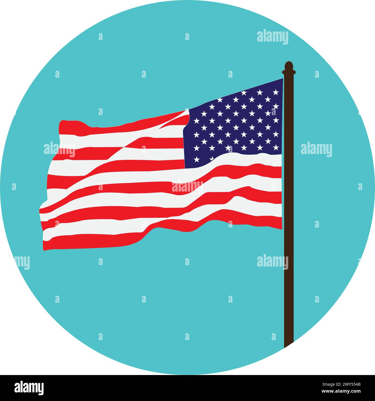 American flag icon vector illustration symbol design Stock Vector Image ...