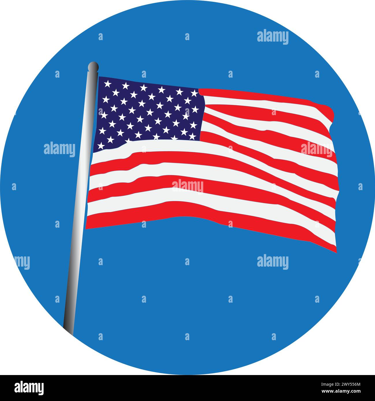 American flag icon vector illustration symbol design Stock Vector Image ...