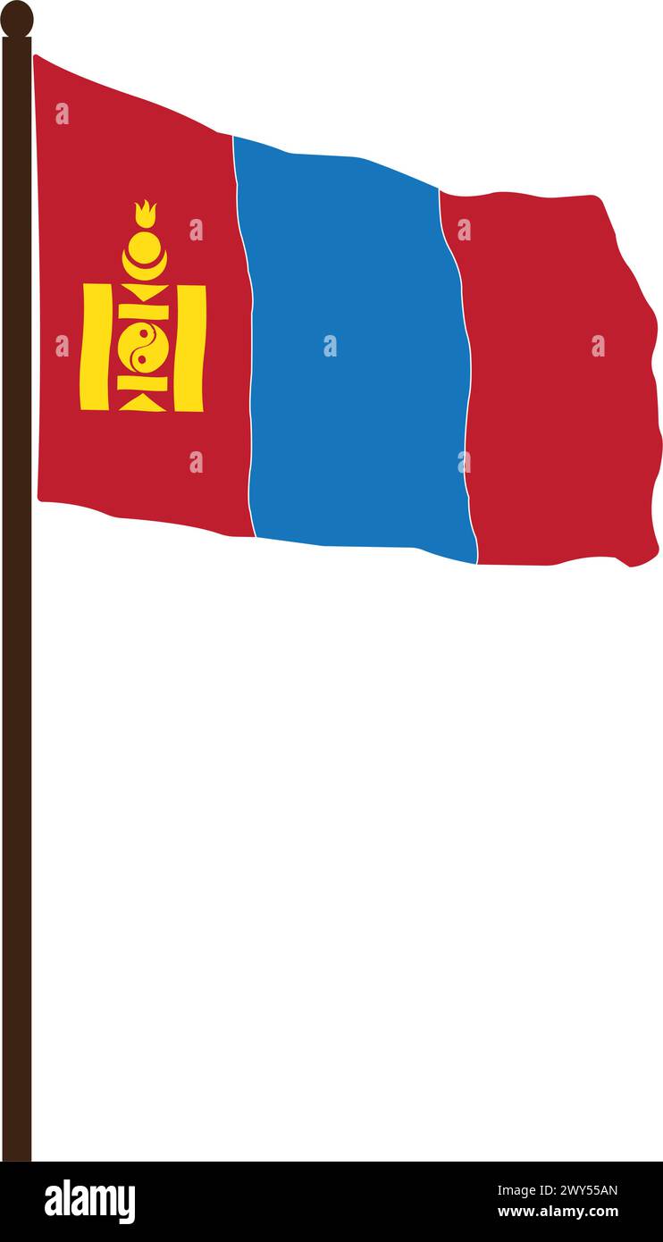 Mongolia flag icon vector illustration symbol design Stock Vector Image ...