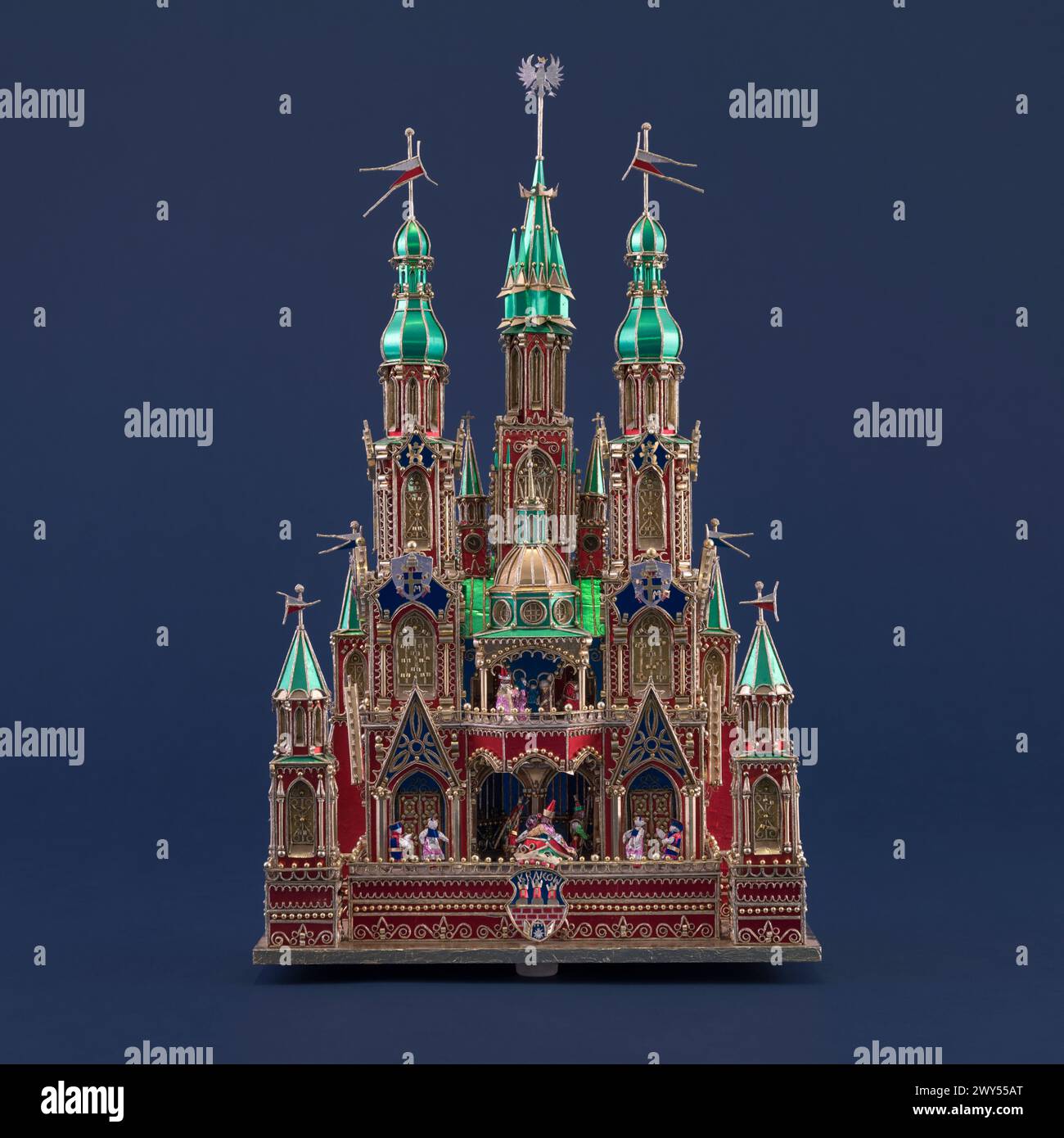 Traditional Krakow nativity scene, Szopka krakowska, Krakow, Poland ...