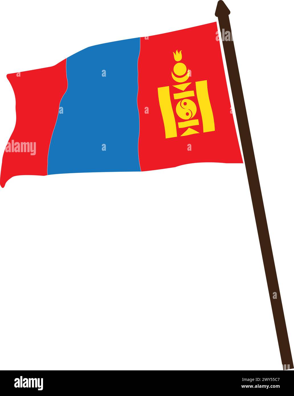 Mongolia flag icon vector illustration symbol design Stock Vector Image ...