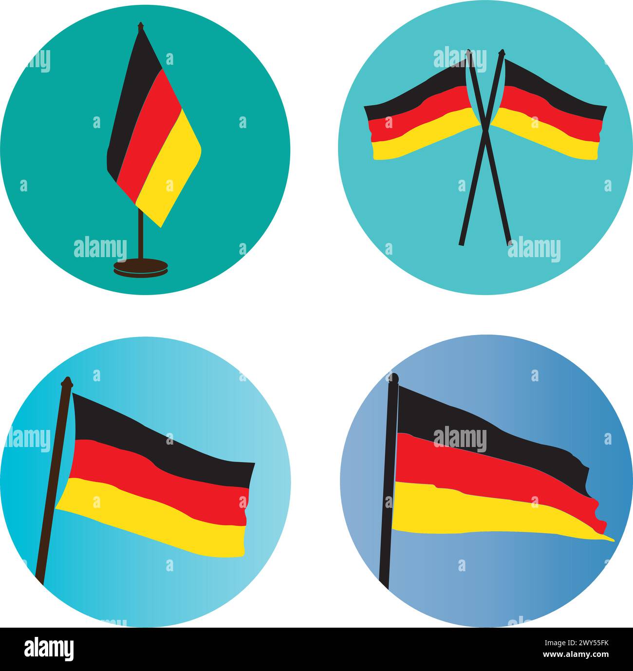 German flag icon vector illustration symbol design Stock Vector Image ...