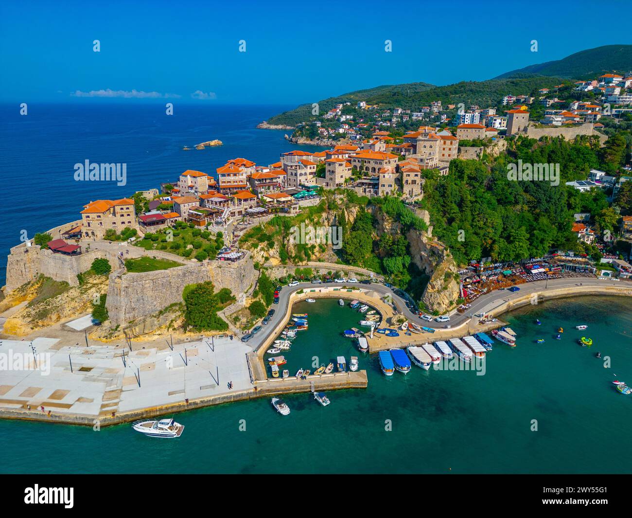 Panorama of Ulcinj in Montenegro Stock Photo - Alamy