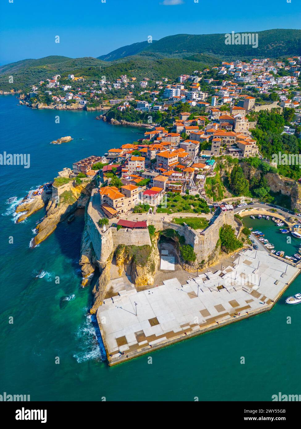 Panorama of Ulcinj in Montenegro Stock Photo - Alamy
