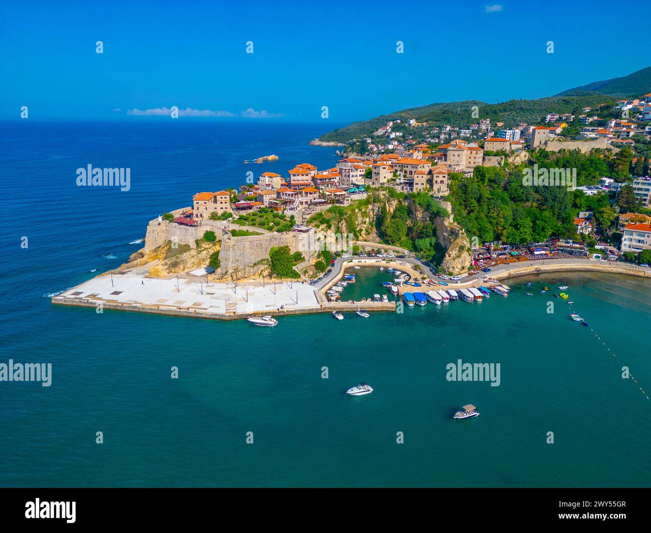 Panorama of Ulcinj in Montenegro Stock Photo - Alamy